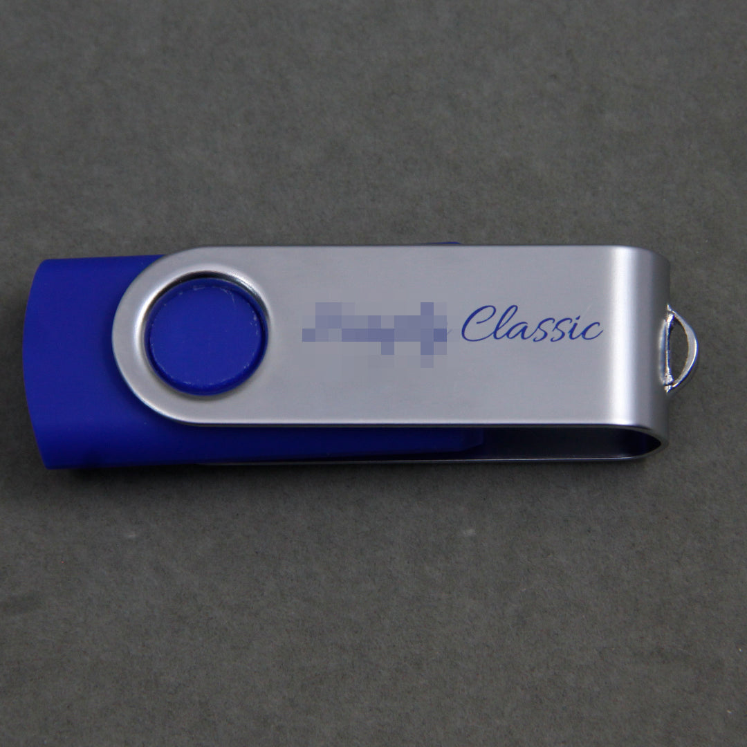 Blue Swivel Personalized USB Flash Drive – Possibox